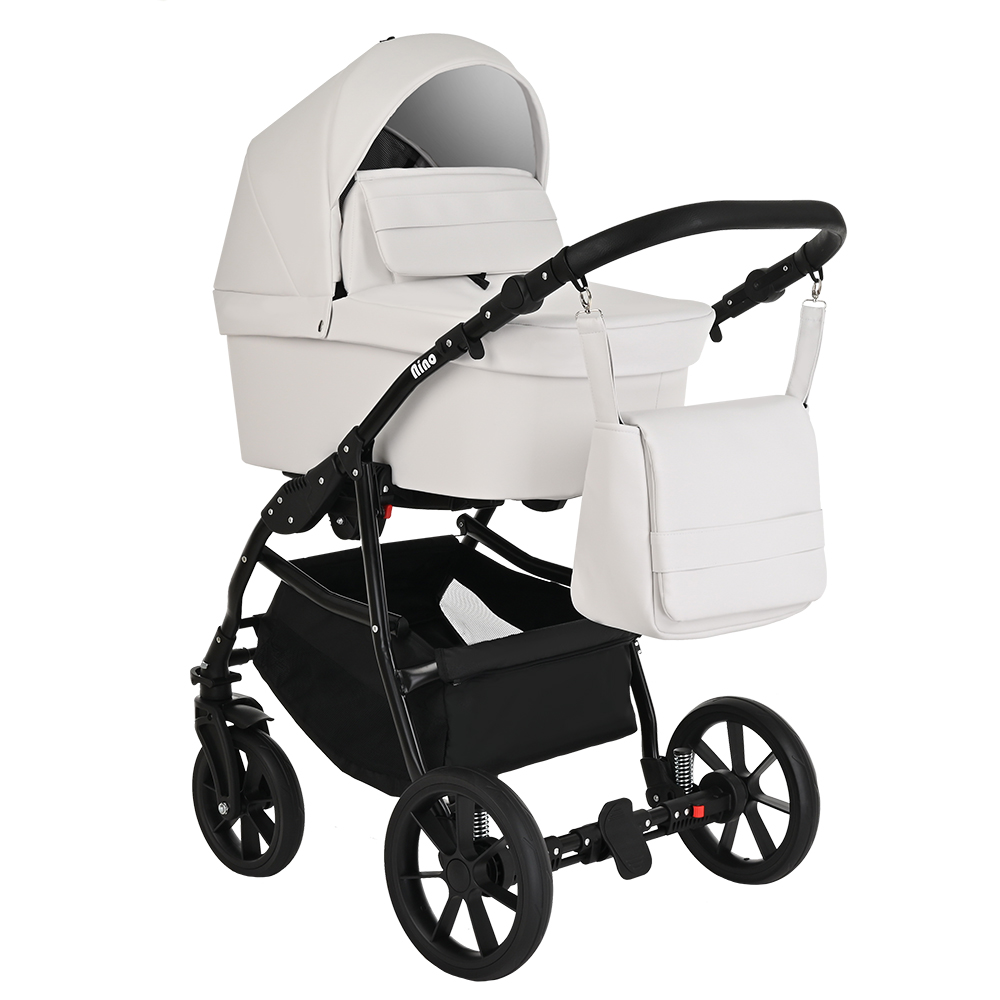 Купить PITUSO Коляска 2 в1 Nino короб+прогулка Кожа White с доставкой