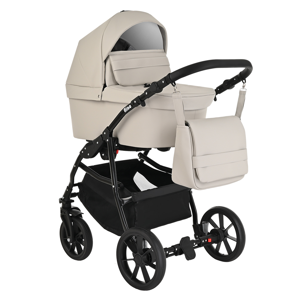 Купить PITUSO Коляска 2 в1 Nino короб+прогулка Кожа Light Grey с доставкой